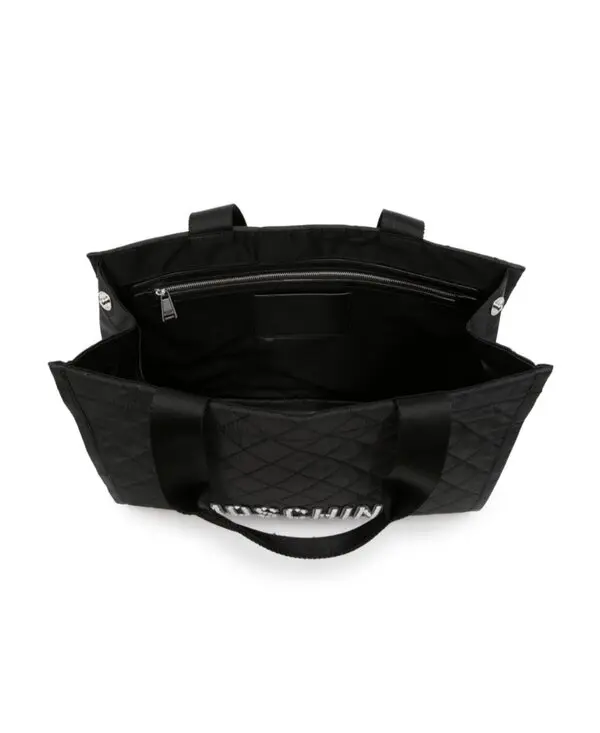Moschino Pattern Quilted Tote Bag