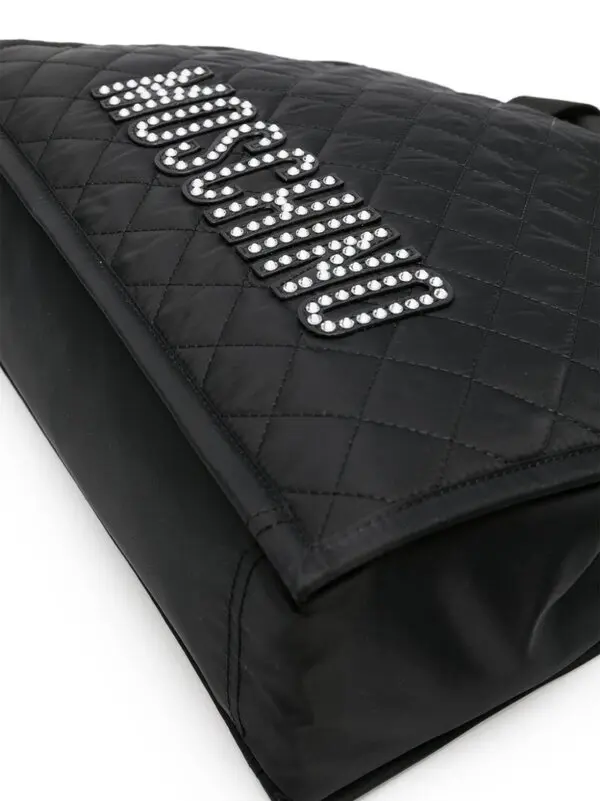 Moschino Pattern Quilted Tote Bag