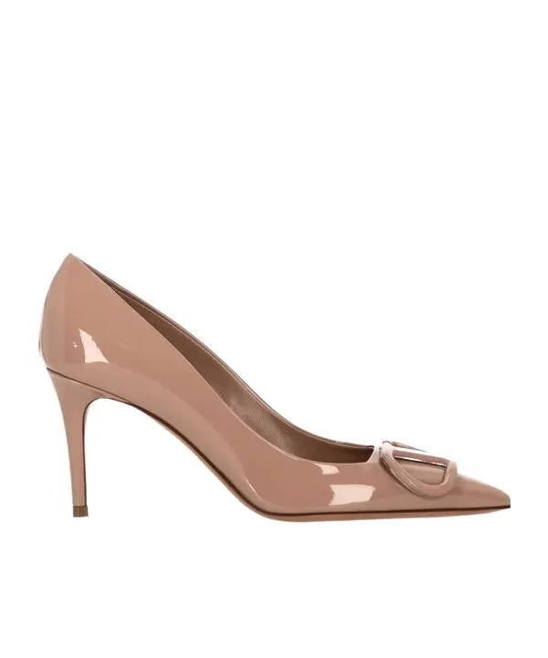 Valentino Garavani Vlogo Signature Pointed Toe Pumps - Nude