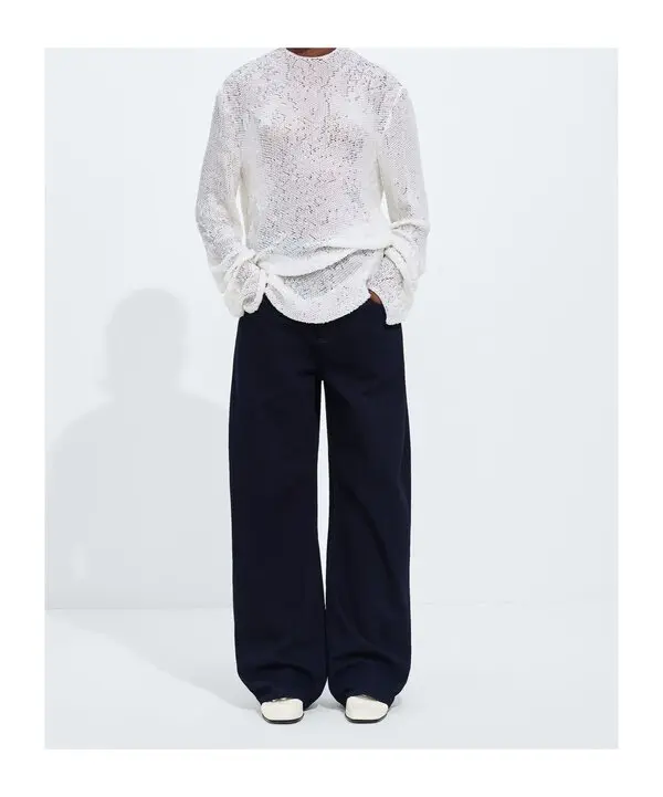 Bottega Veneta Dark Indigo Wide Leg Jeans