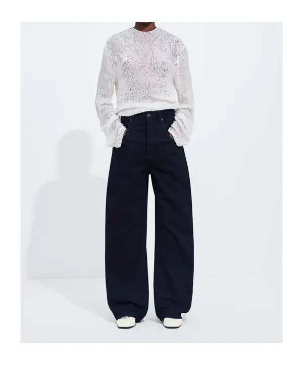 Bottega Veneta Dark Indigo Wide Leg Jeans
