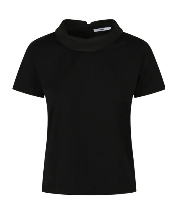 Givenchy Logo Embroidered High-neck Top - Black