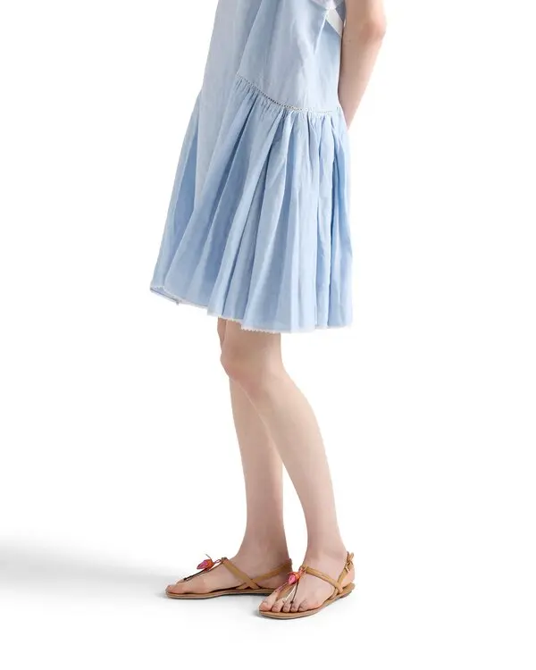 Prada Embroidered Linen Mini-dress