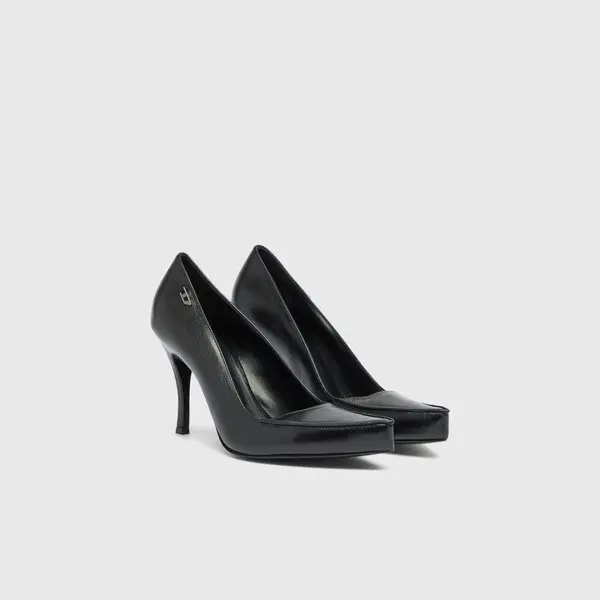 DIESEL® D-lucette Leather Pumps - Black