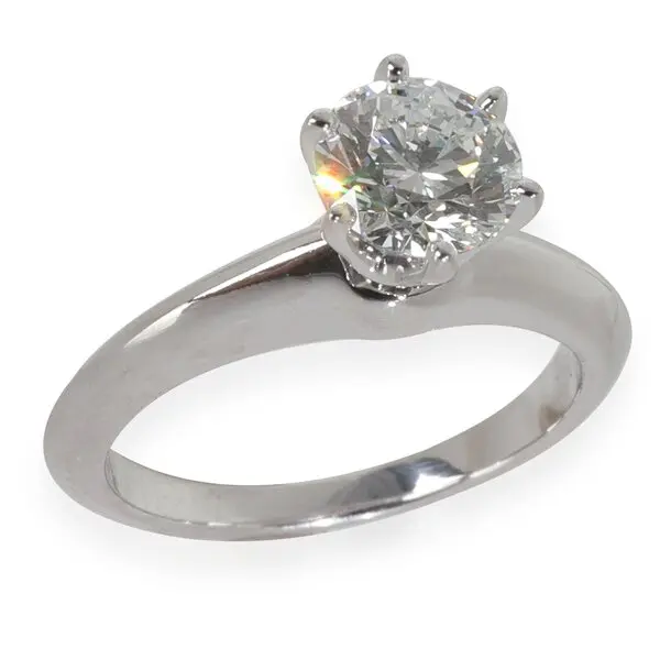 Tiffany & Co. 0.88 Ct Round Brilliant Diamond Engagement Ring