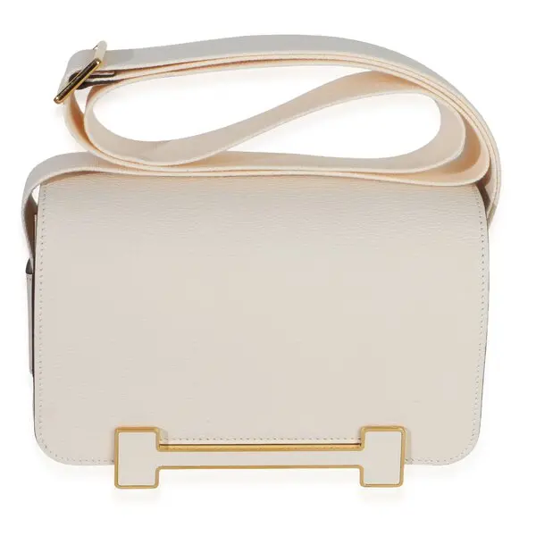 Hermès Nata Chevre Mysore Crossbody Bag - White