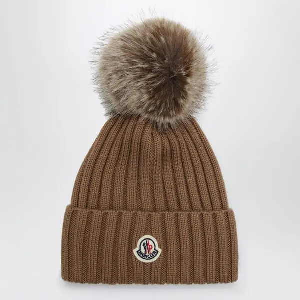 Moncler Wool Beanie With Pom-pom
