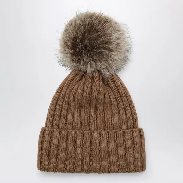 Moncler Wool Beanie With Pom-pom