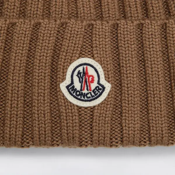 Moncler Wool Beanie With Pom-pom