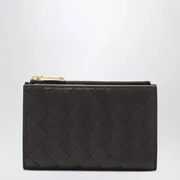 Bottega Veneta Fondant Medium Bi-fold Wallet In Intrecciato - Brown