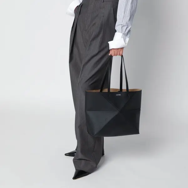 Loewe Medium Leather Puzzle Fold Tote Bag