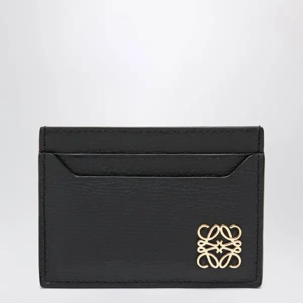Loewe Anagram Card Holder In Leather - Black