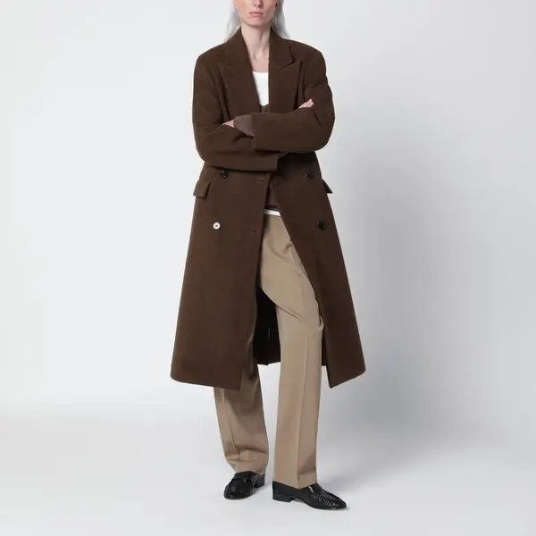 THE ROW Bamira Mélange Coat In Virgin Wool