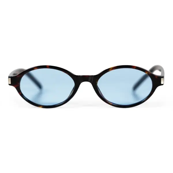 6FIFTYTWO® Brown / Blue Dynasty Blue Tortoiseshell Sunglasses Oval Society Collection
