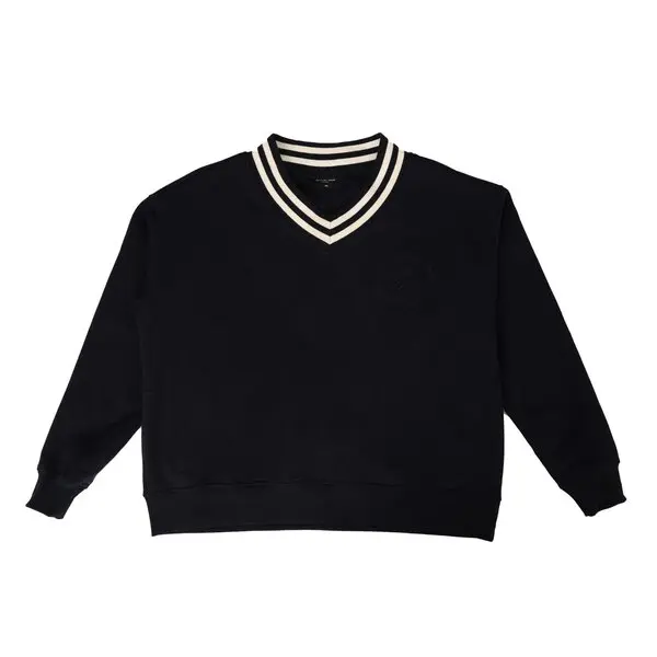 RAVE ON TREND Société V-neck Sweatshirt - Blue