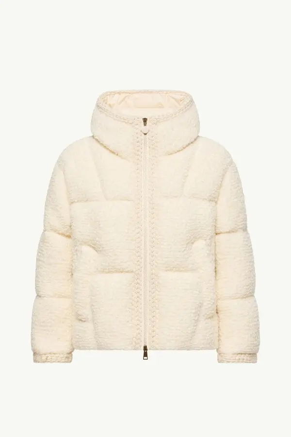 Moncler Cristallin Hooded Down Jacket - White