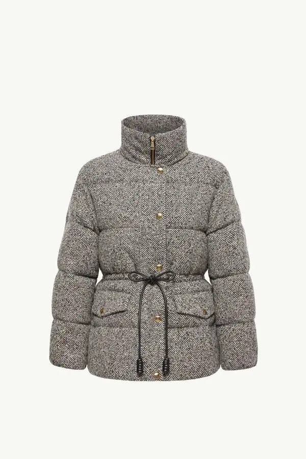 Moncler Diaphanes Hooded Short Down Jacket - Grey