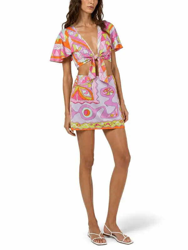 Emilio Pucci Wrap Skirt With Print
