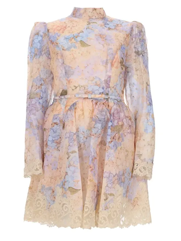 Zimmermann Mini Abito Con Inserti Valiant - Multicolour