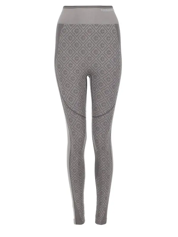 Casablanca Leggings Senza Cuciture Con Motivo Monogram - Grey