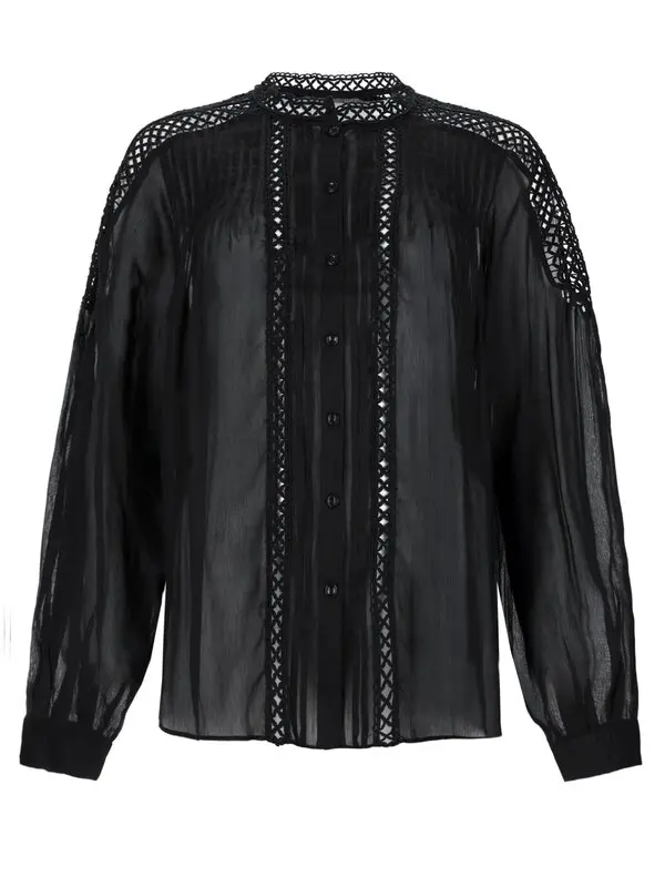 MARANT ETOILE Blusa "polda" Plissettata In Misto Lino