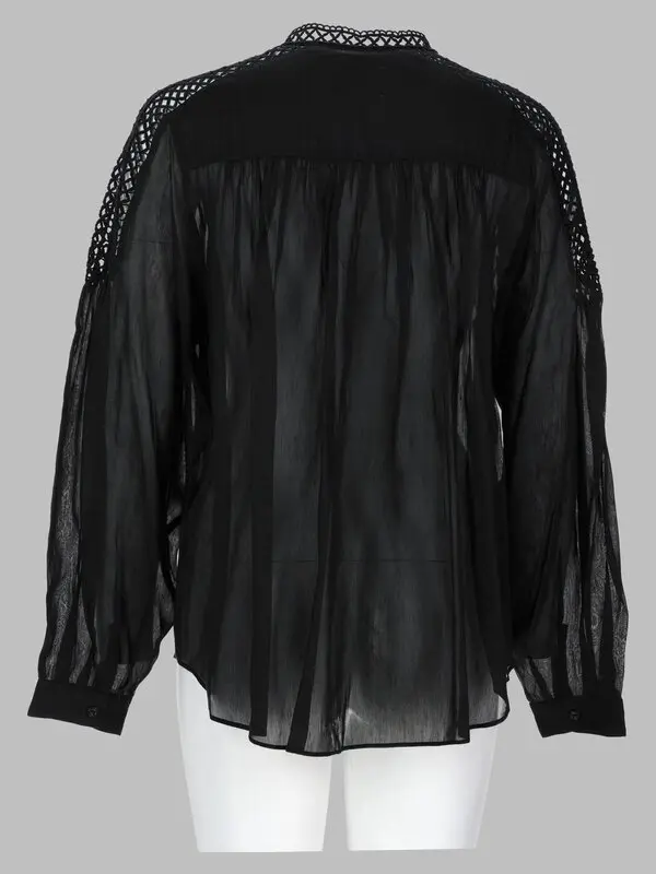 MARANT ETOILE Blusa "polda" Plissettata In Misto Lino