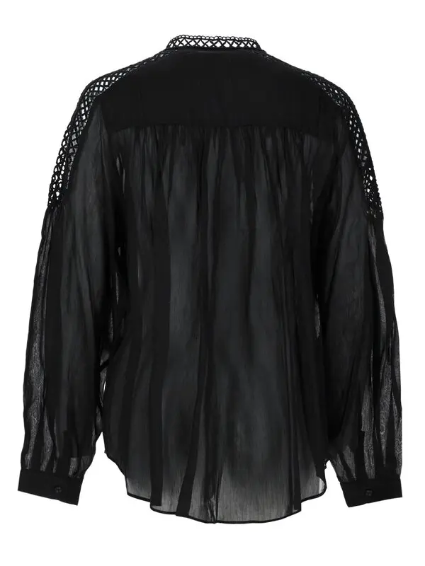 MARANT ETOILE Blusa "polda" Plissettata In Misto Lino