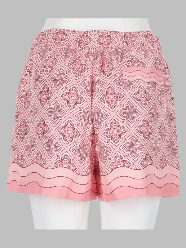 Casablanca Shorts In Seta Con Stampa Monogram