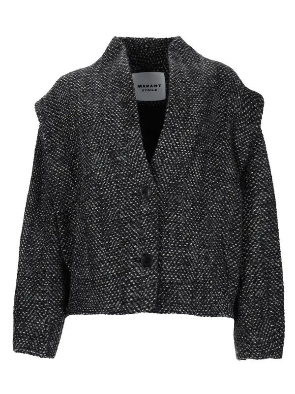 MARANT ETOILE Giacca "drogo" In Lana Spigata - Grey