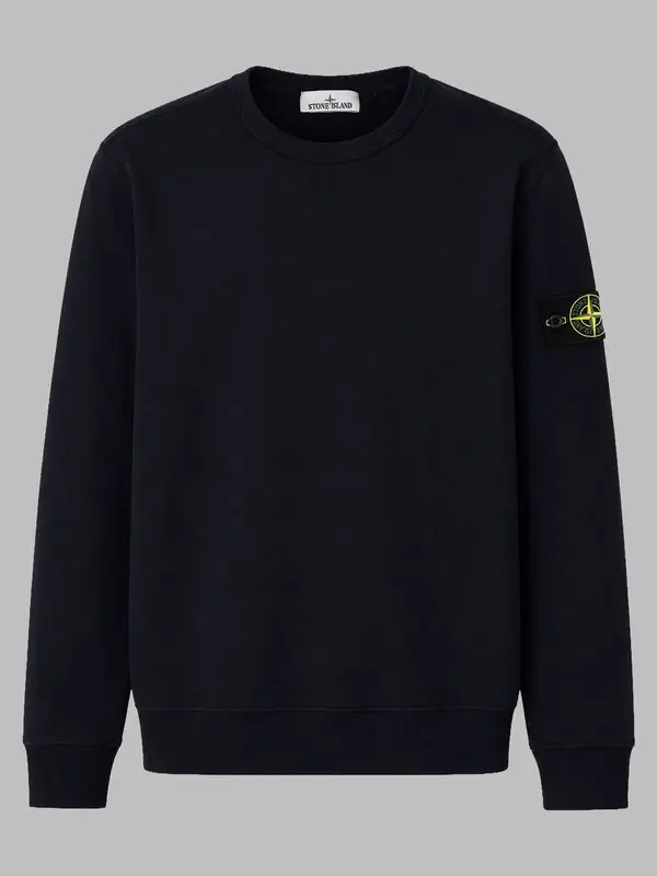 Stone Island Felpa Con Patch Logo