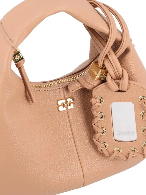 GANNI Mini Hobo Bag With Logo