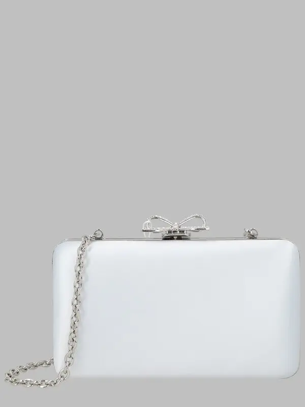 SELF-PORTRAIT Clutch Blu In Raso