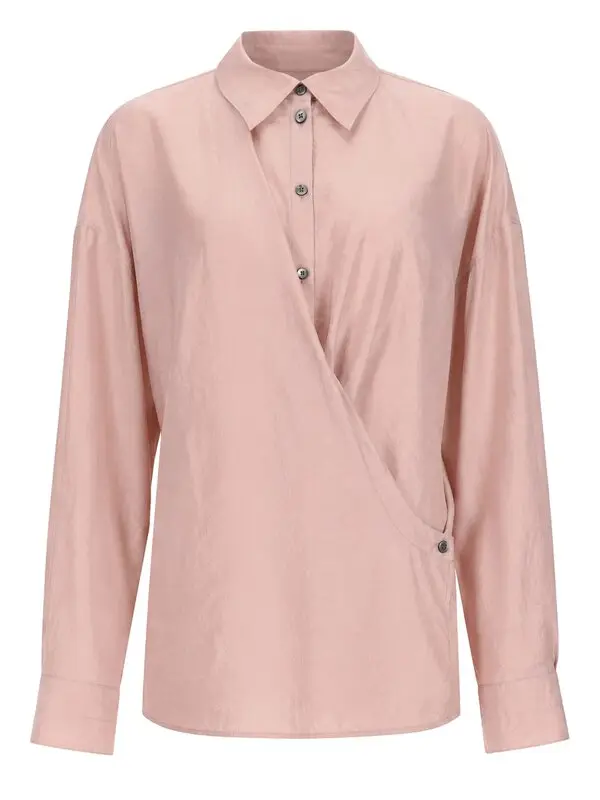 LEMAIRE Camicia "twisted" In Seta - Pink