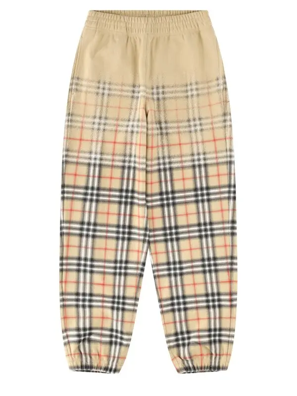 Burberry Pantalone Track Con Stampa Check