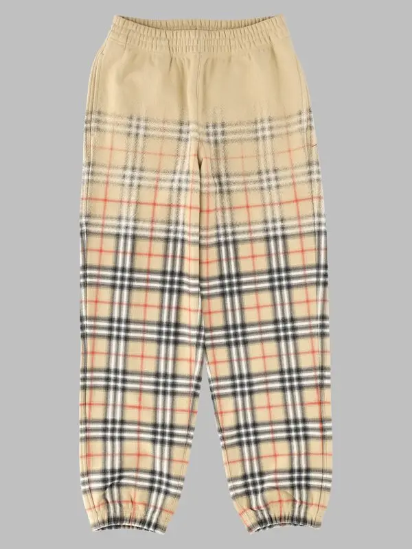 Burberry Pantalone Track Con Stampa Check