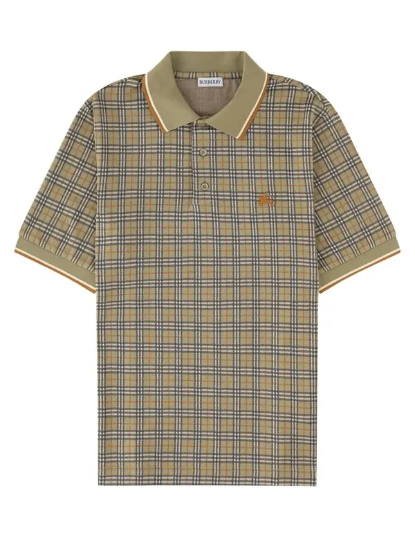 Burberry Polo In Misto Cotone Check