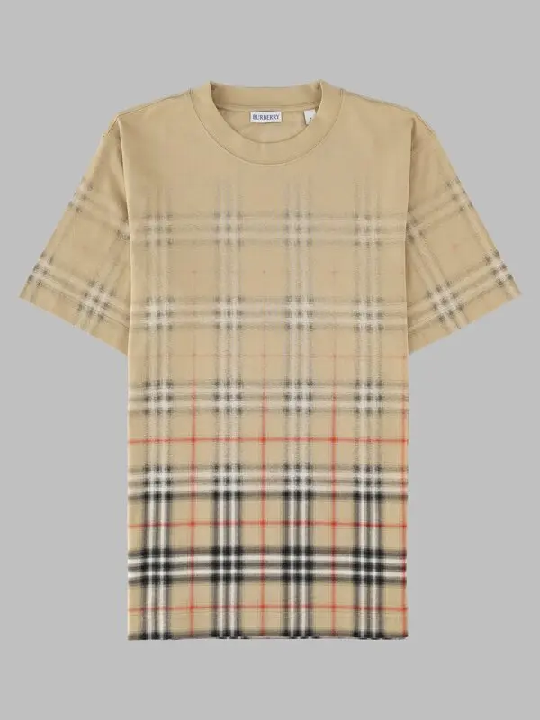 Burberry T-shirt Con Stampa Check