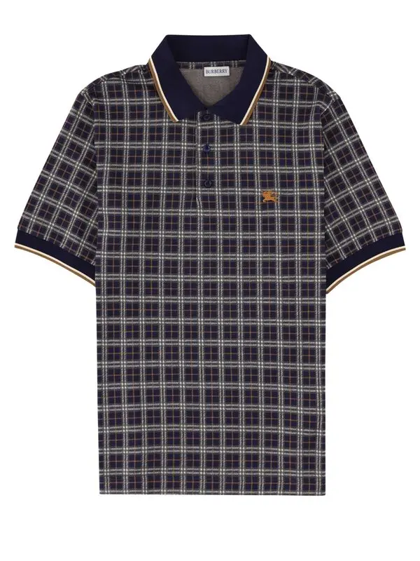 Burberry Polo In Misto Cotone Check