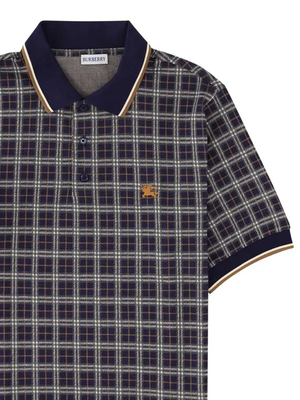 Burberry Polo In Misto Cotone Check