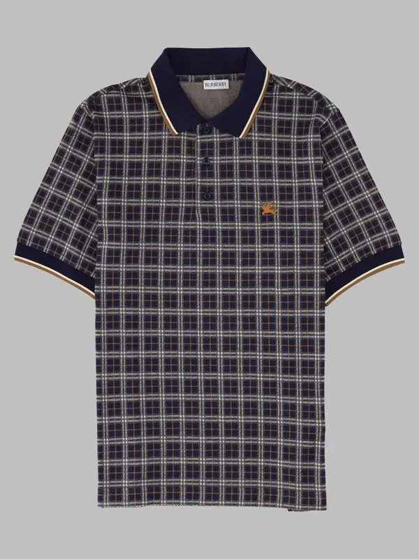 Burberry Polo In Misto Cotone Check