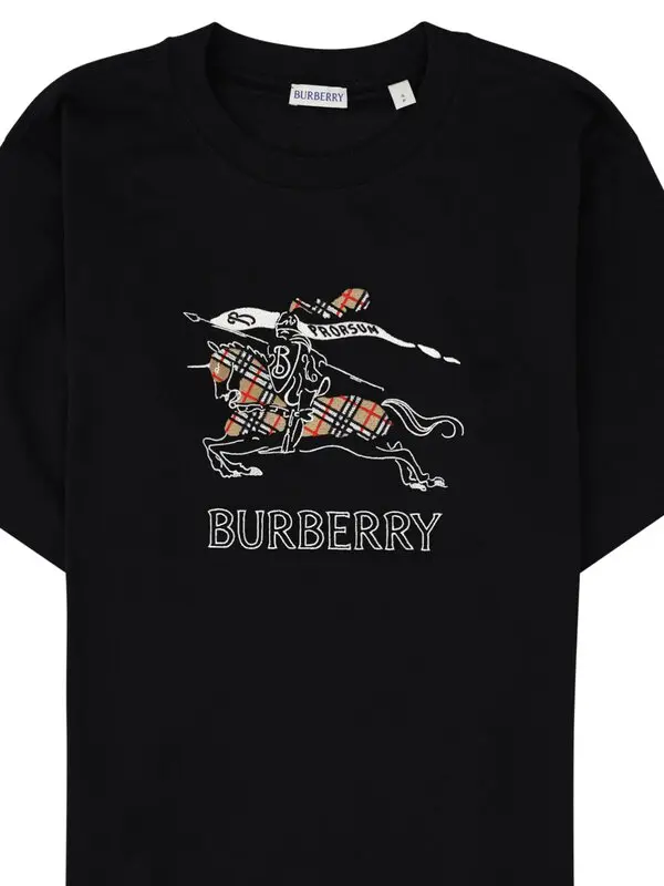 Burberry T-shirt In Cotone Con Knight Check