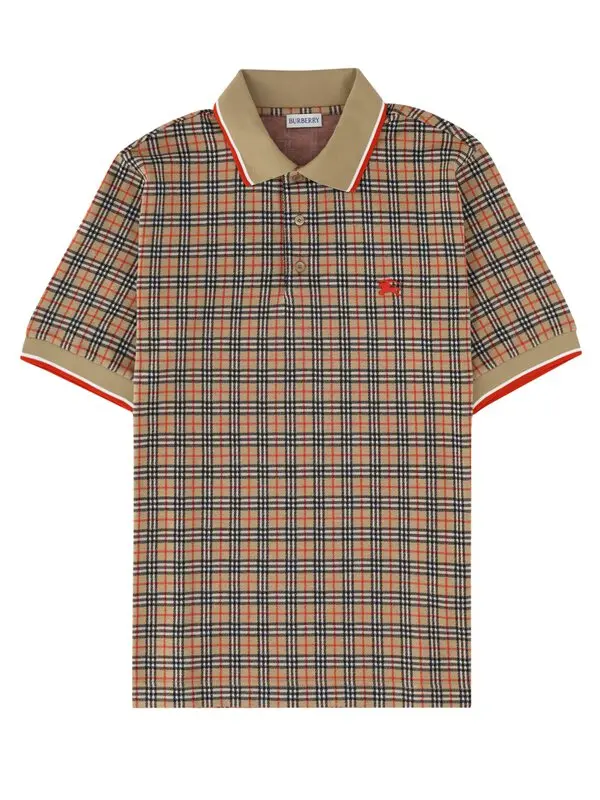 Burberry Polo In Misto Cotone Check