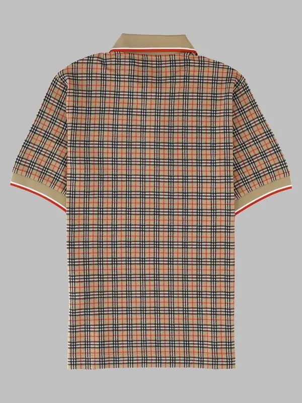 Burberry Polo In Misto Cotone Check