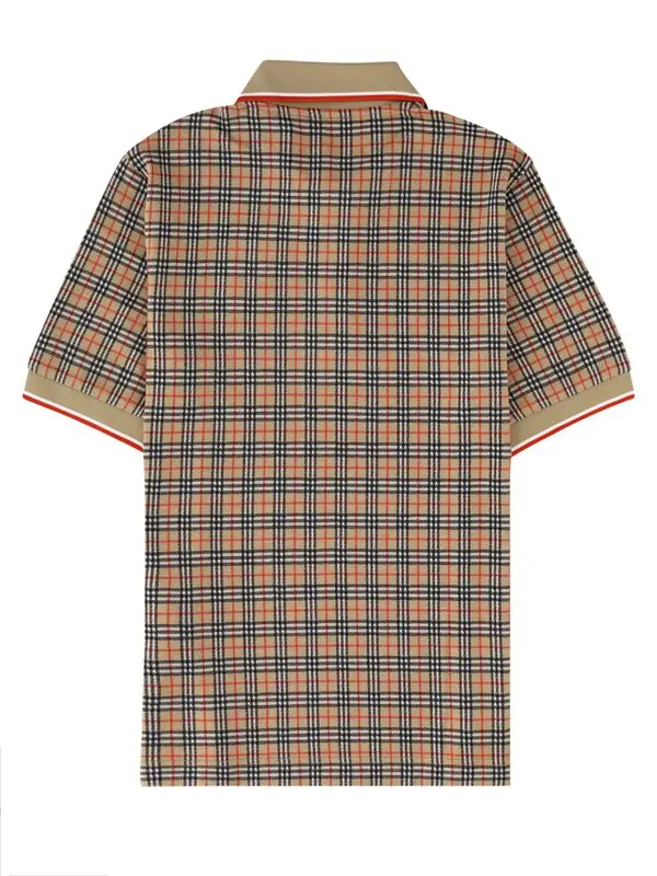 Burberry Polo In Misto Cotone Check