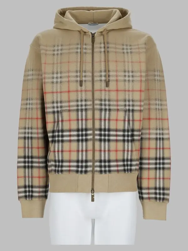 Burberry Felpa Con Stampa Check