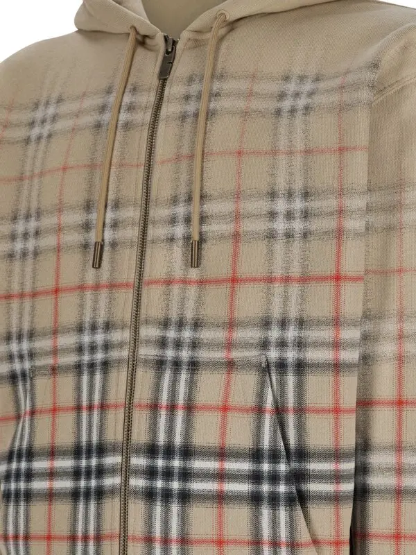 Burberry Felpa Con Stampa Check
