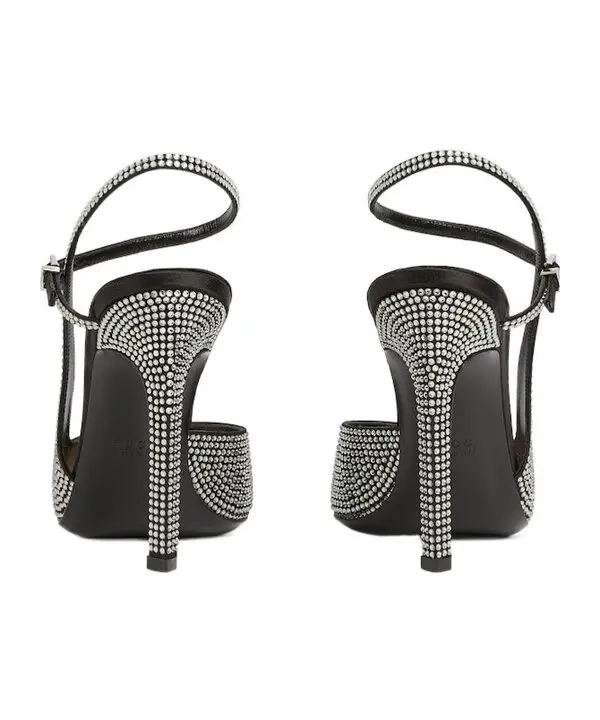 Gucci 105mm Crystal-embellished Slingback Pumps