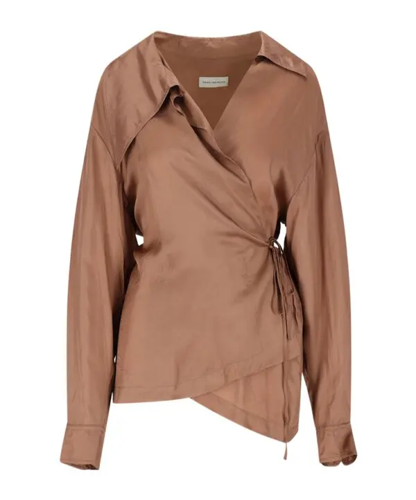 Dries Van Noten Tied V-neck Top