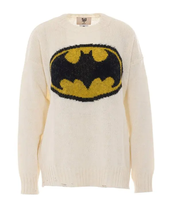ANIYE BY Batman Motif Knit Sweater