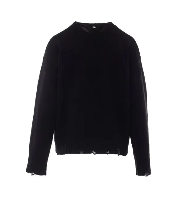 ANIYE BY Batman Motif Crewneck Dropshoulder Knit Sweater